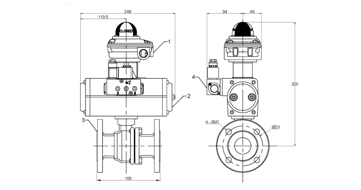 Ball Valve - Flanged Table E (40mm) STC