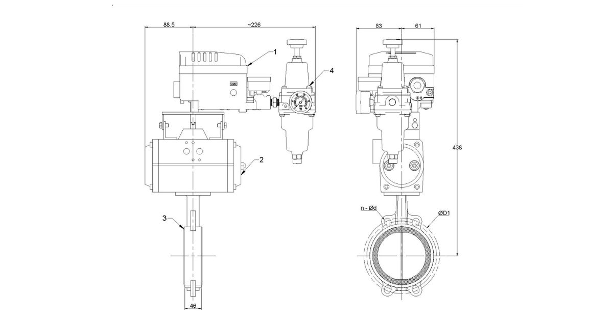 Lugged Butterfly Valve - Positioner Controlled (65mm) STC